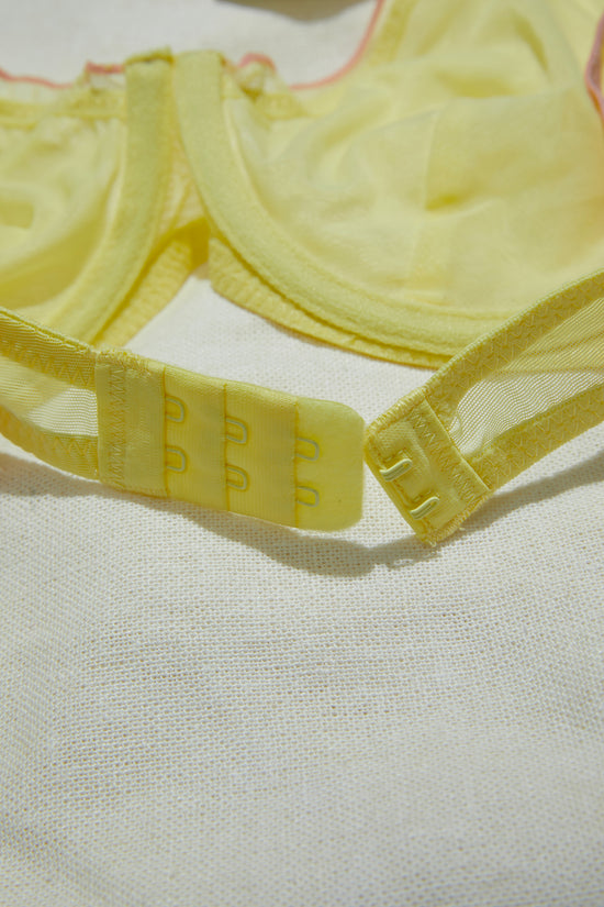 Yellow Sheer Lingerie| Yellow Bra and Panty Set – Moxy